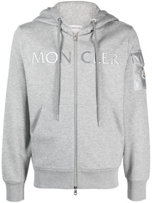 Moncler - Grey Sleeve Pocket Zip Hoodie